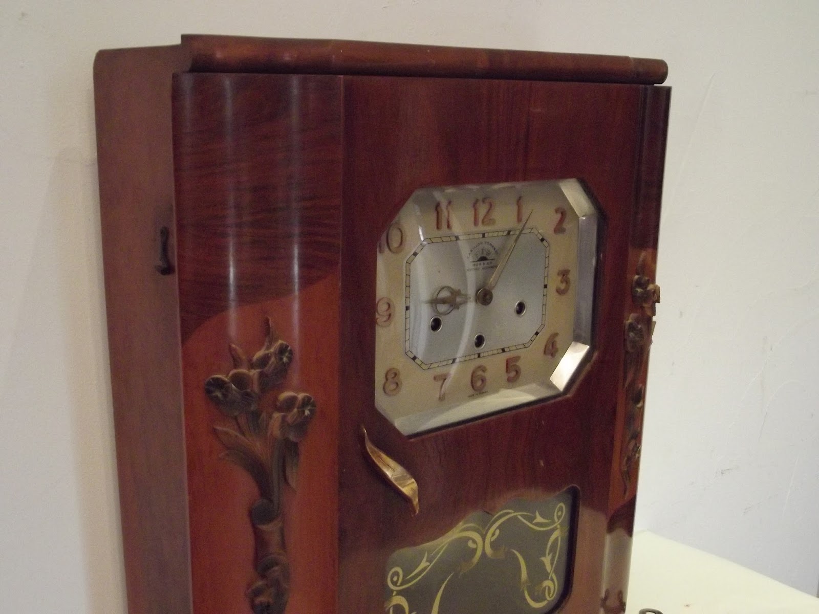 ancienne pendule horloge murale carillon romanet morbier véritable ...