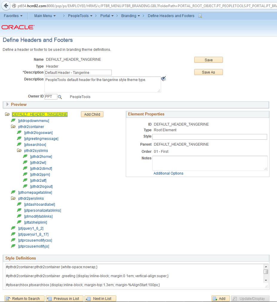 Sasank's PeopleSoft Log: PeopleTools 8.54 - Branding - Part 1