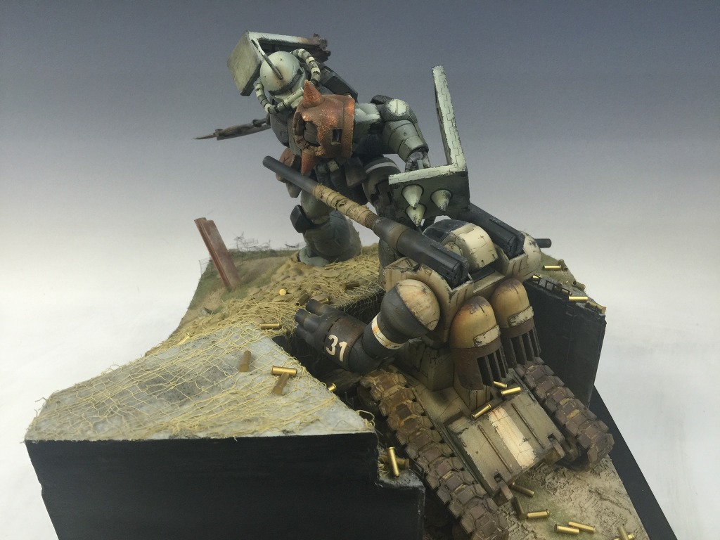 GUNDAM GUY: MG 1/100 Zaku II + Guntank '反擊' Diorama - GBWC 2015 (Korea ...