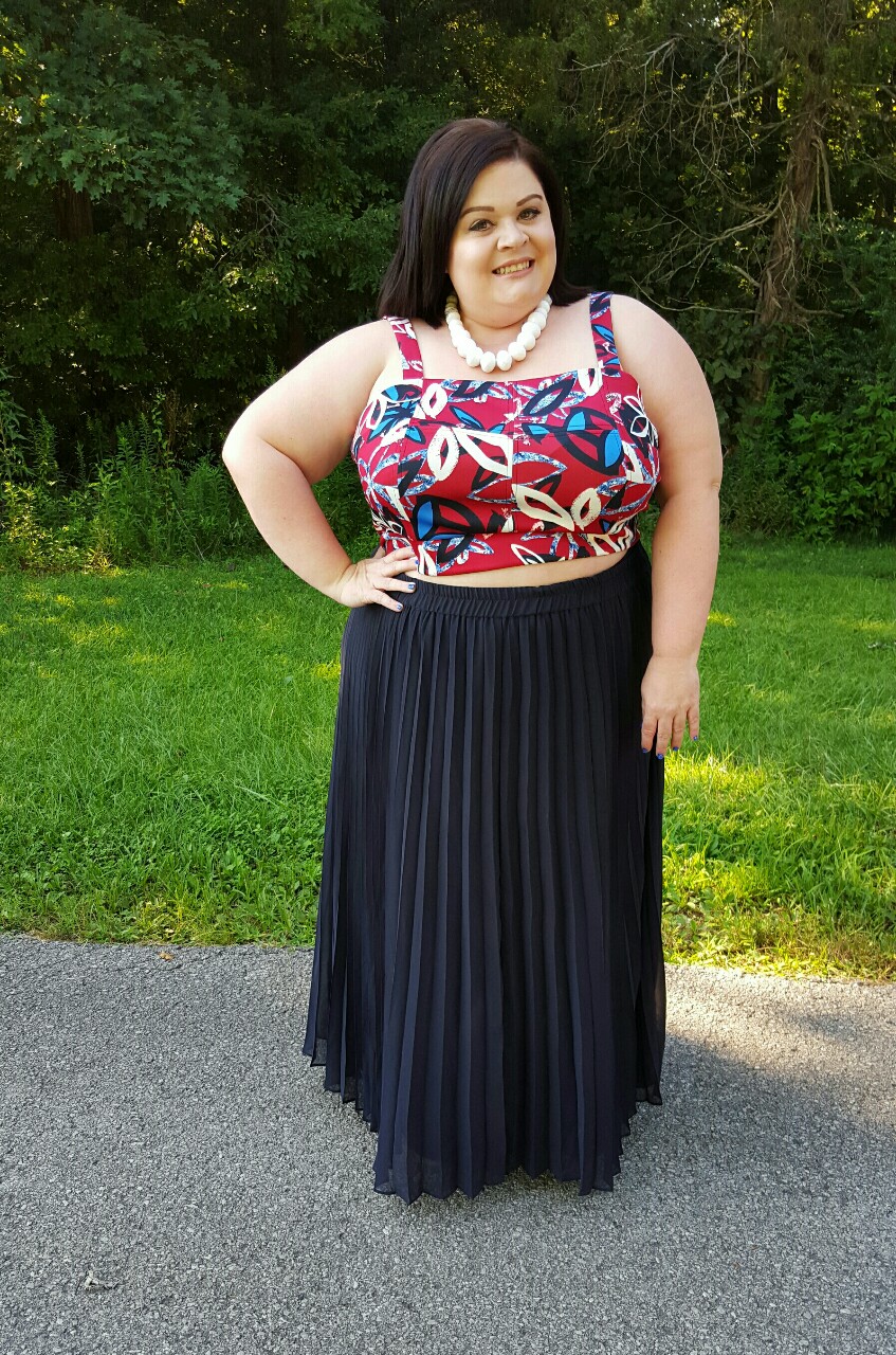 TheStyleSupreme: Plus Size OOTD: ELOQUII Crop Top and Maxi Skirt