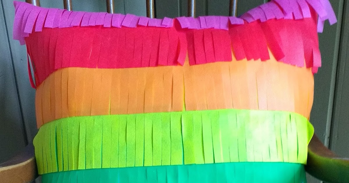 HOME DECOR DIY: Rainbow Pinata Fringe Pillow