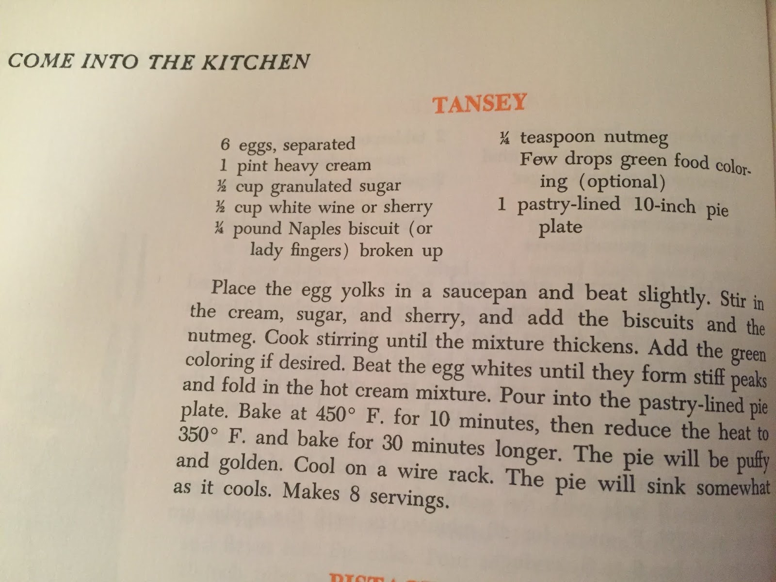 The Nostalgic Cook: Tansey - 5th Annual Pieathalon