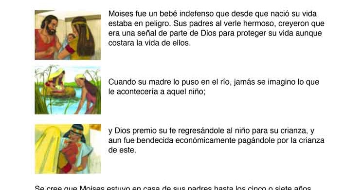 A la escuela Dominical: Moisés huye de Egipto