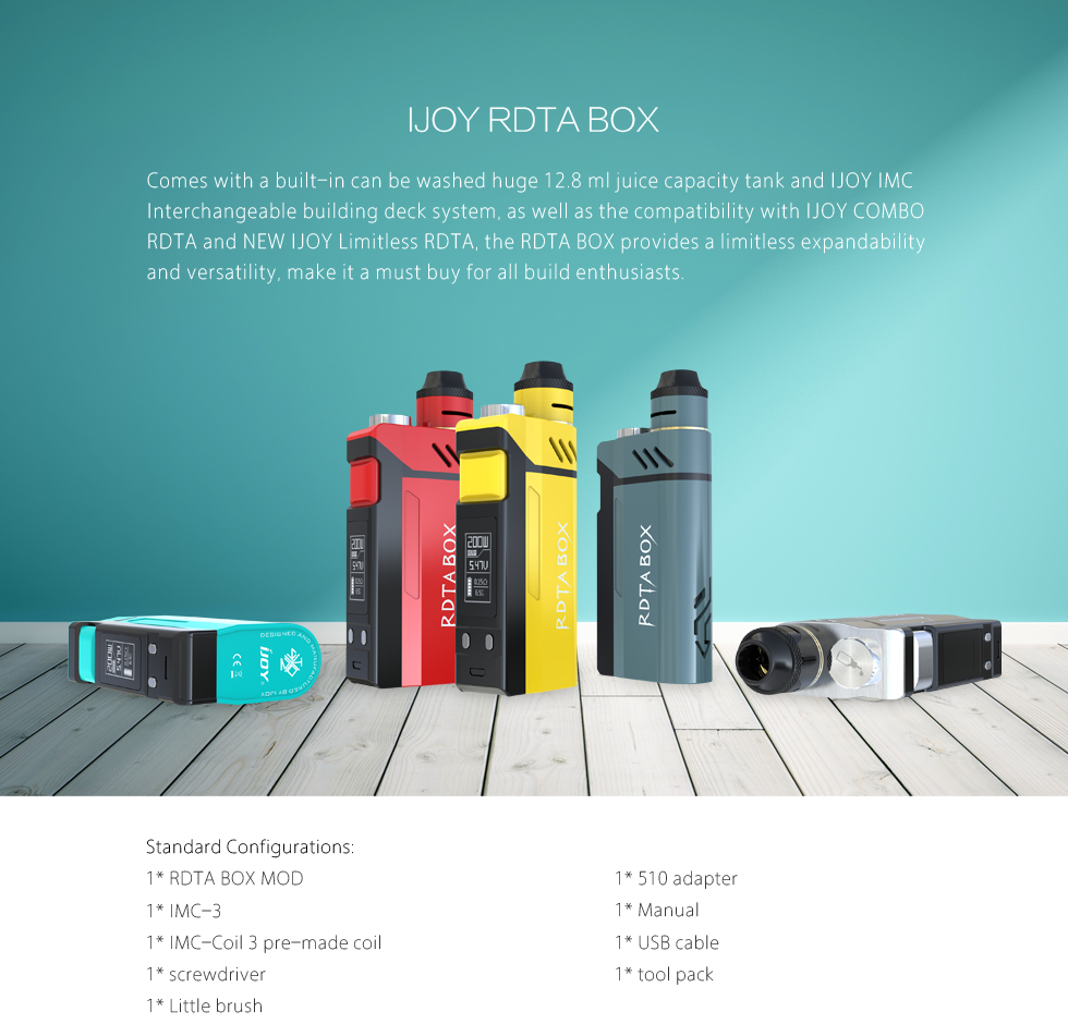 IJOY RDTA BOX 200W, just check out here how powerful it will be