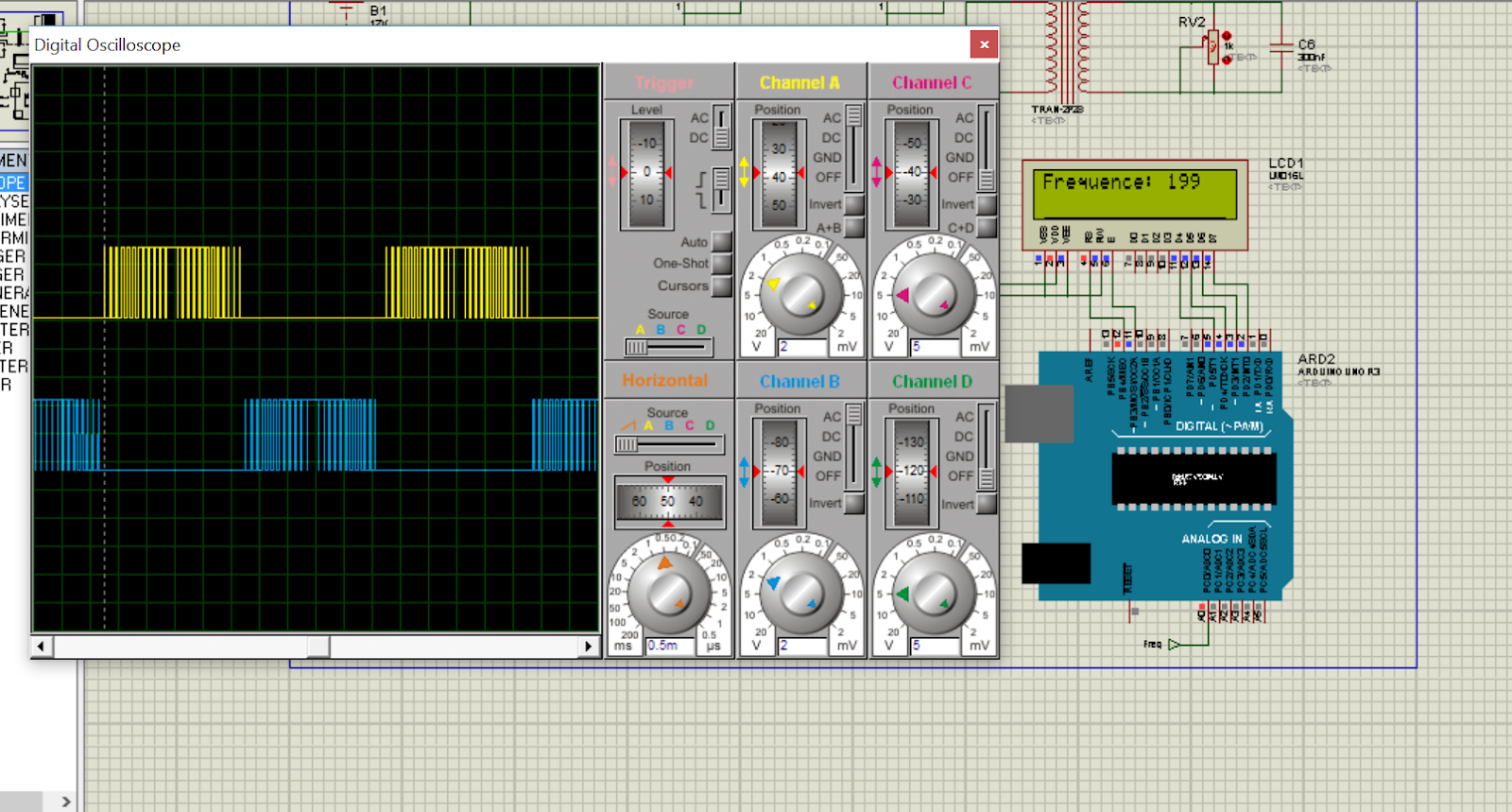 Sine PWM signal with variable frequency with Arduino and Proteus ... Sine PWM signal with variable frequency with Arduino and Proteus ...