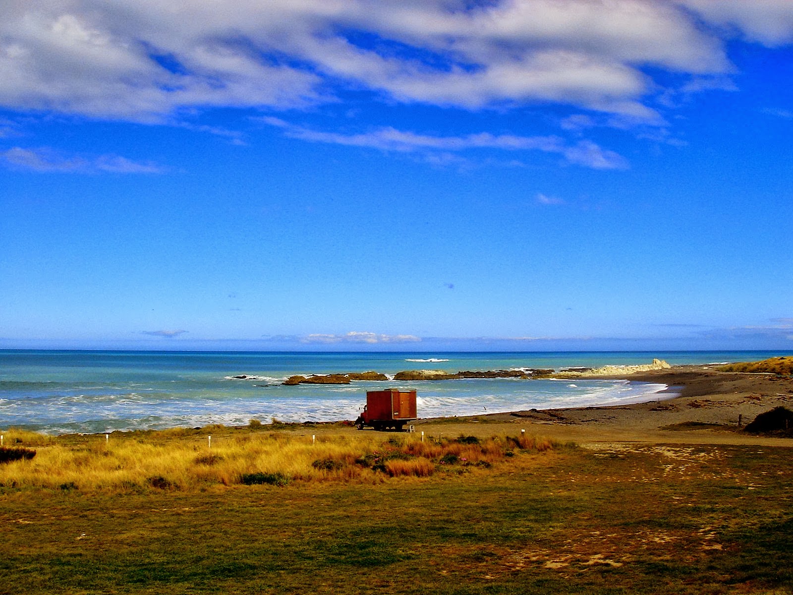 Keith Levy's New Zealand: Freedom Camping At Ward Beach On The South ...
