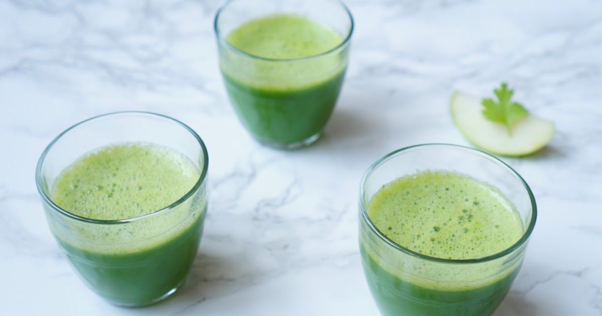 Farine d'étoiles: Jus vert coriandre, pomme, citron