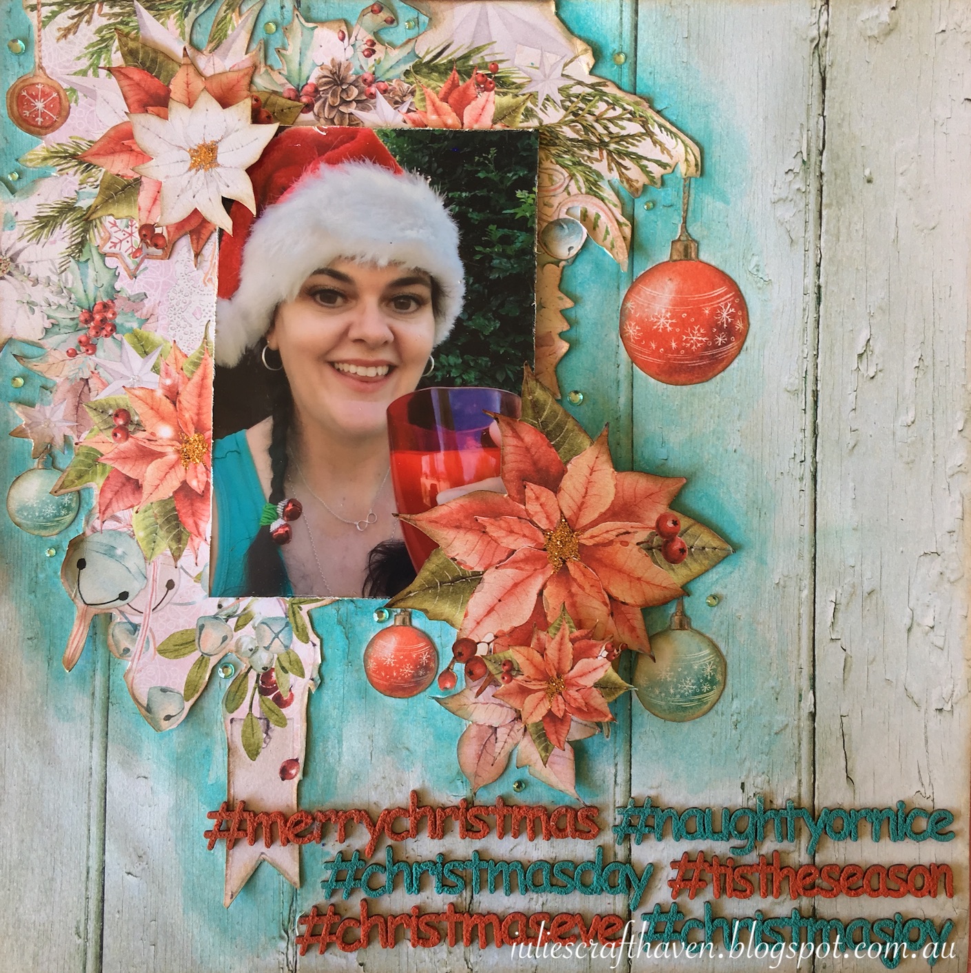 Hashtag Christmas Layout - Julie's Craft Haven