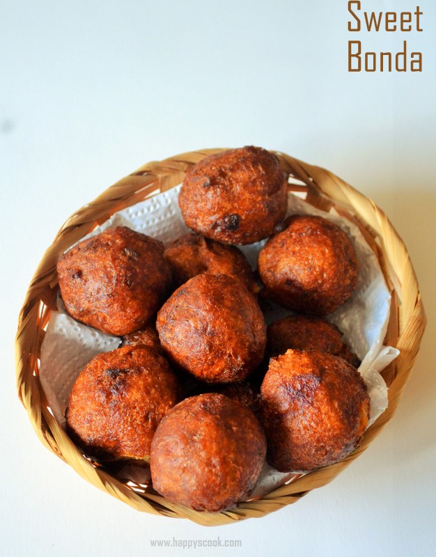 Sweet Bonda Recipe | Wheat Flour Unniappam | Fried Whole Wheat Banana ...