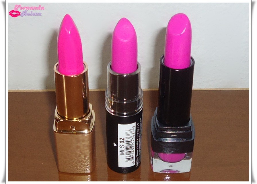 Fernanda Beleza: Comparação Entre Batons Rosa Pink.
