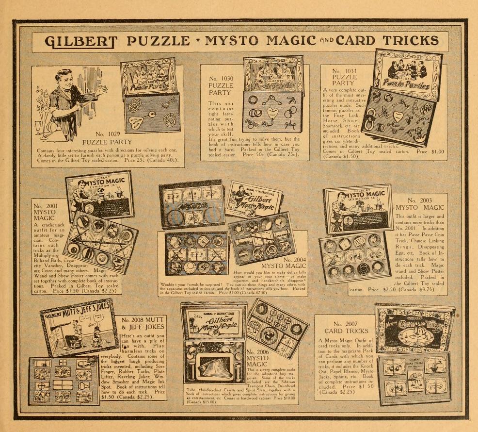 Philosophy of Science Portal: 1919 A. C. Gilbert toy catalog--for boys