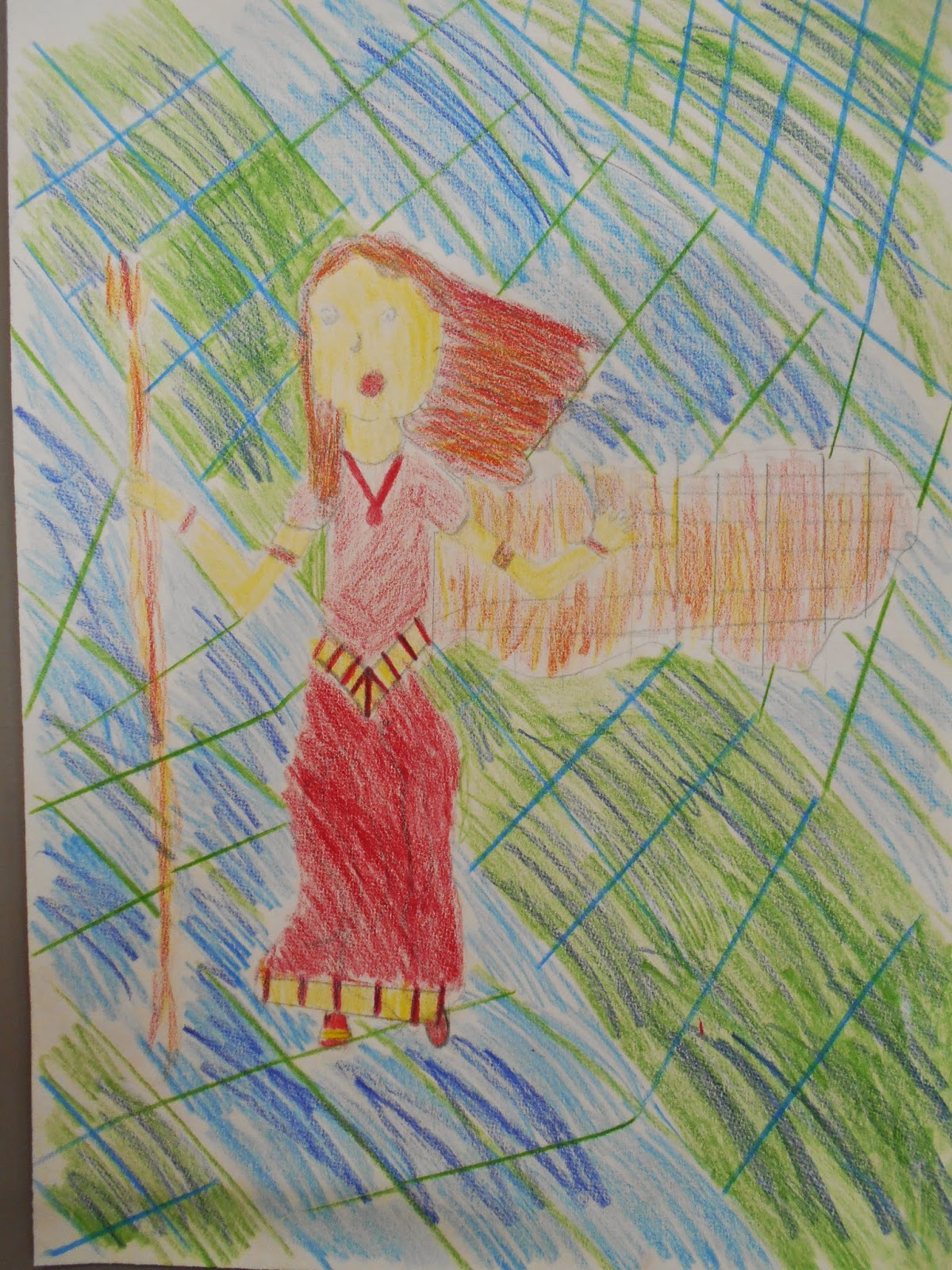 Bricks & Wood- School Art Activities: Class Art- Hot and Cold Boudicca