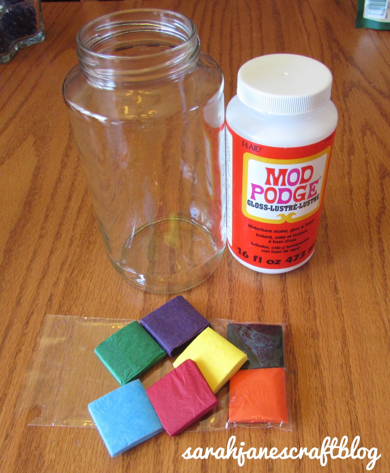 Sarah Jane s Craft Blog Tissue Paper Stained Glass Jar Sarah Jane s Craft Blog Tissue Paper Stained Glass Jar
