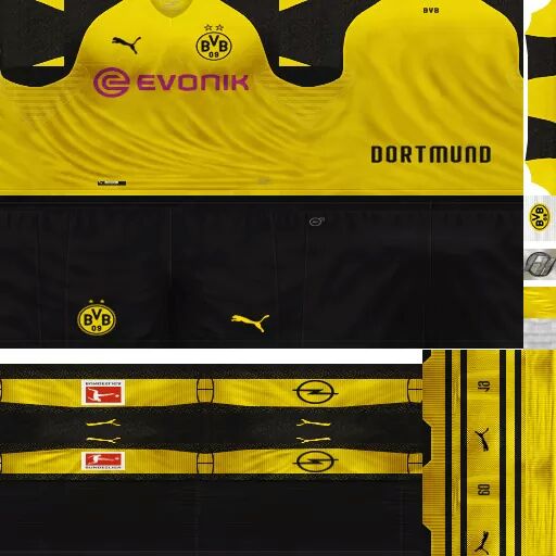 PES 6 Borussia Dortmund Kits by Faca/Ngel Kitmaker | UPDATEPES.COM