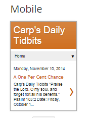 Carp's Daily Tidbits: The Daily Tidbits -- New and Improved