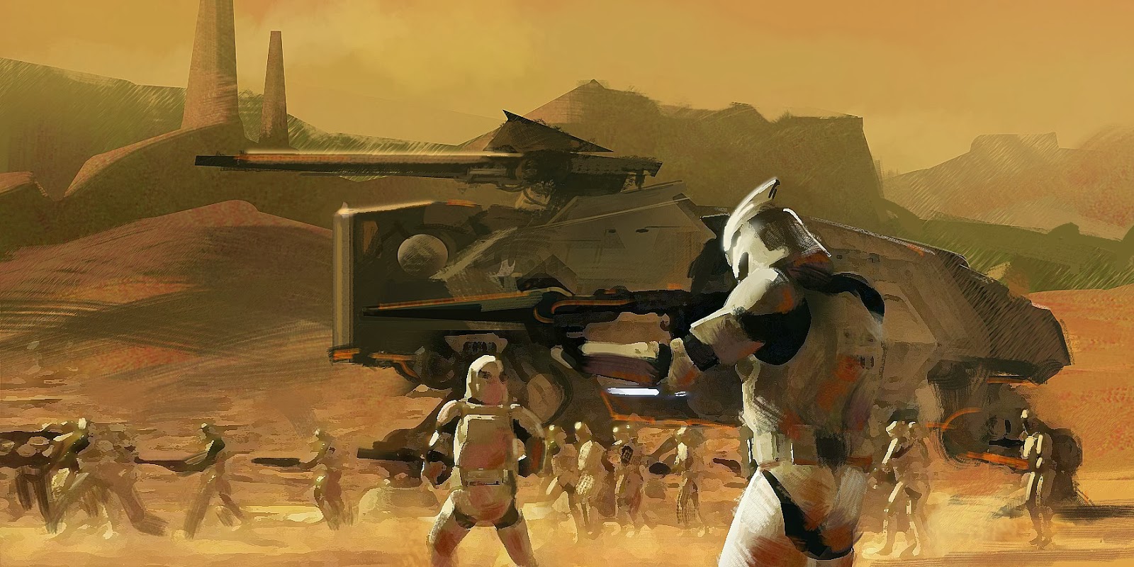 Battle of Geonosis | Star wars images, Star wars background, Star wars ...