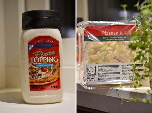 ICA´s pizza-kit och andra köpe-saker