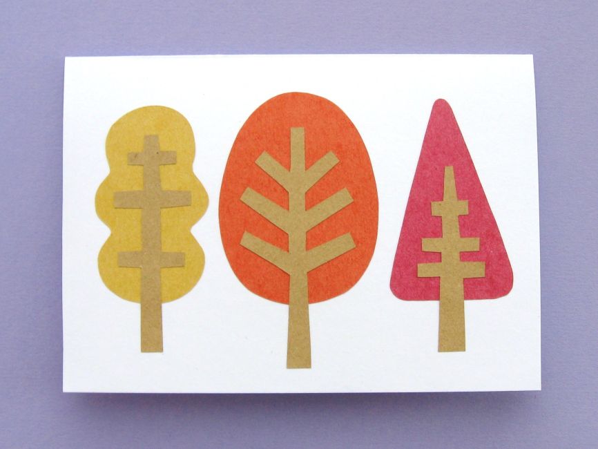 Bugs and Fishes by Lupin: DIY Autumn Trees & Leaves Cards Tutorial