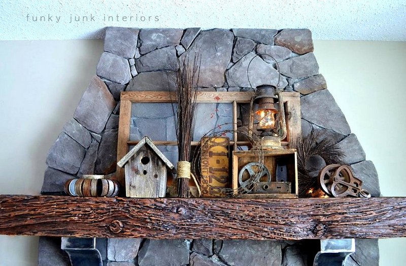 How to decorate a junk style mantelFunky Junk Interiors
