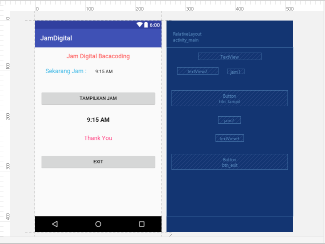 Cara Membuat Jam Digital Keren di Android Studio ~ Domo Teknologi