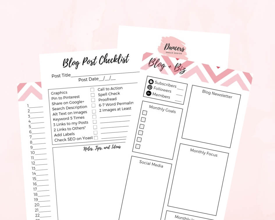 How I Created my Blog Planner - Productive Pixie