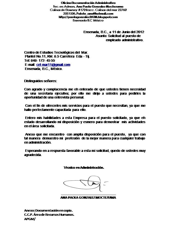 Guia Didactiva, Documentacion Administrativa 2.A: ESTRUCTURA DE CARTAS ...