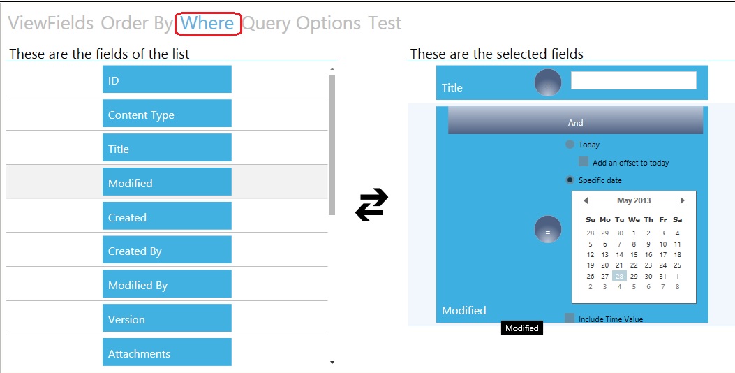 SharePoint 2013 CAML Query Designer - It's not only CAML query builder... More than that ...