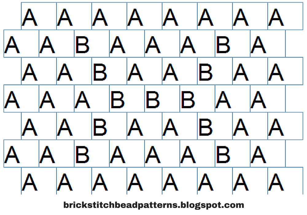 Brick Stitch Bead Patterns Journal: X - Alphabet 1 Free Brick Stitch ...