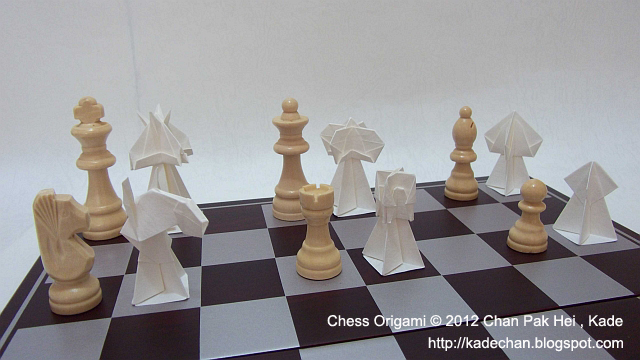 Kade Chan Origami Blog 香港摺紙工作室 (日誌): Chess Origami 國際象棋摺紙