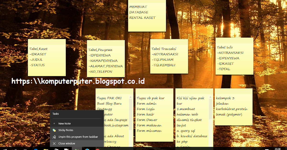 Cara menyimpan tulisan anda yang berada di Sticky notes