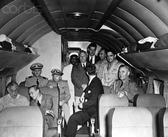 Vintage American Images: FDR the first president using an airplane for ...