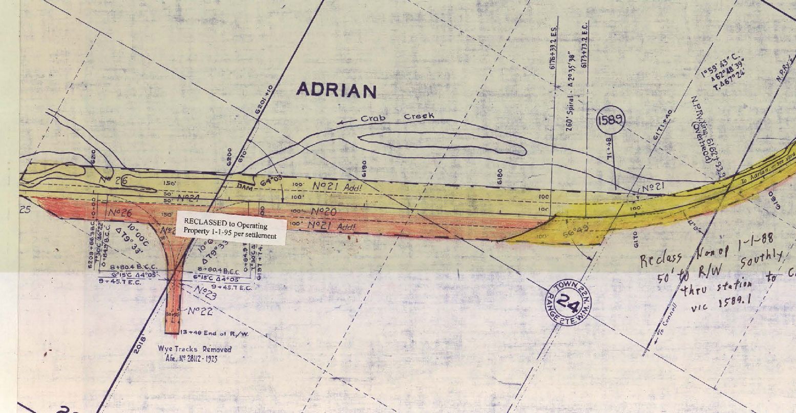 Big Bend Railroad History: 1925 Adrian Wye