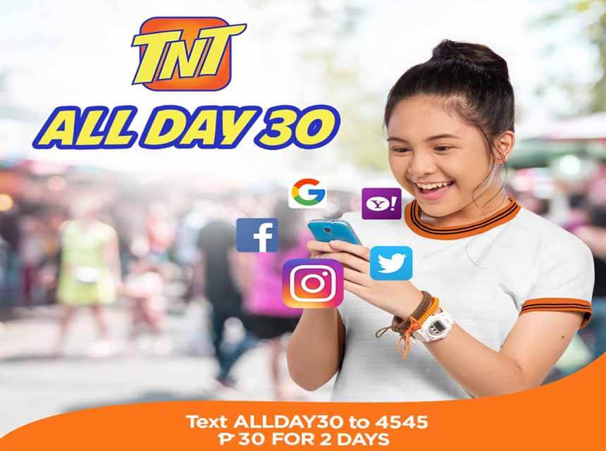 Talk N Text All Day 30 – Internet Promo for Only 30 Pesos up to 2 Days
