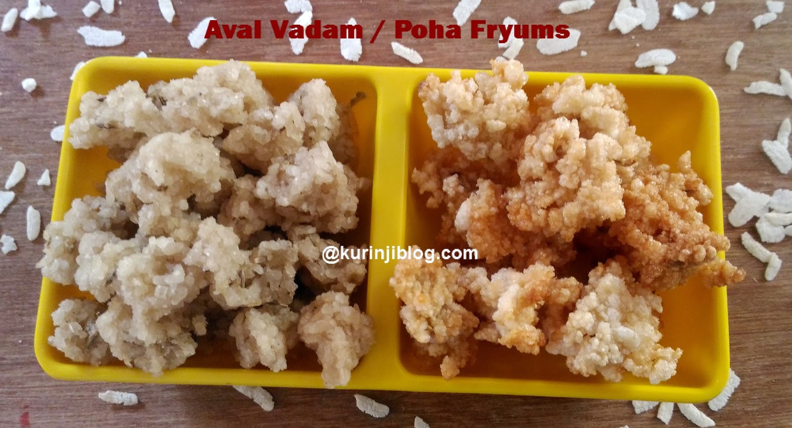 Aval Vadam /Poha-Riceflakes Fryums | Vadam and Vathal Recipes ~ Kurinji ...