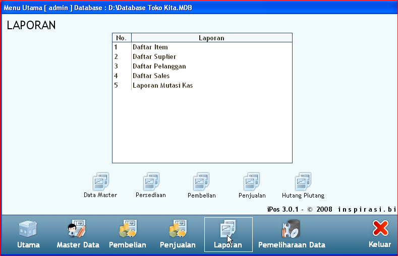 Cara Login Awal dan Penjelasan Menu IPOS 3 | Program Toko