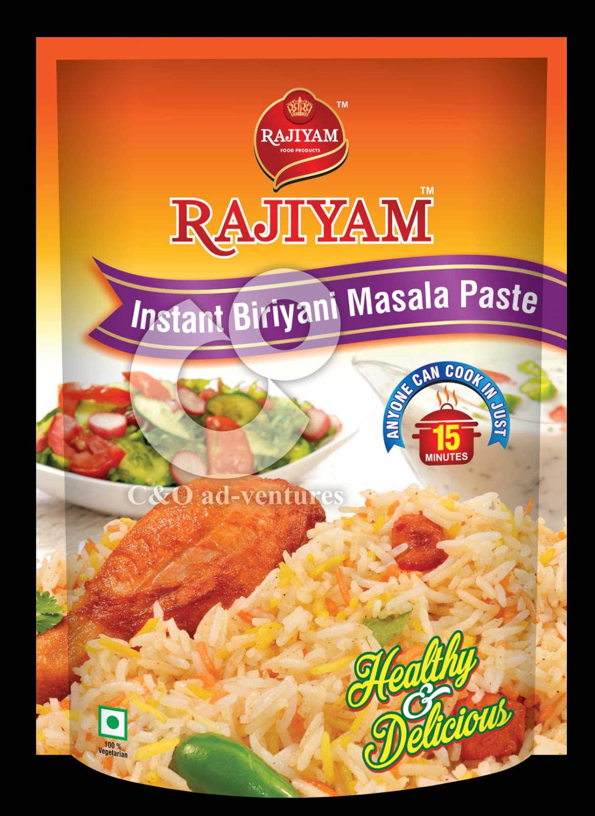 C & O ad-ventures: Instant Biriyani Masala Package Design