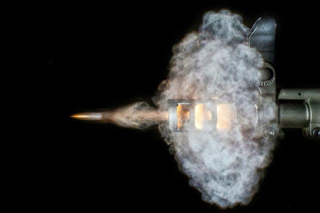 Great Images Of The Moment A Bullet Leaves A Gun (19 Pics) | Women System