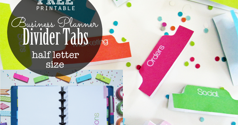 Clean Life and Home: Freebie Friday: Half Letter Size Divider Tabs ...