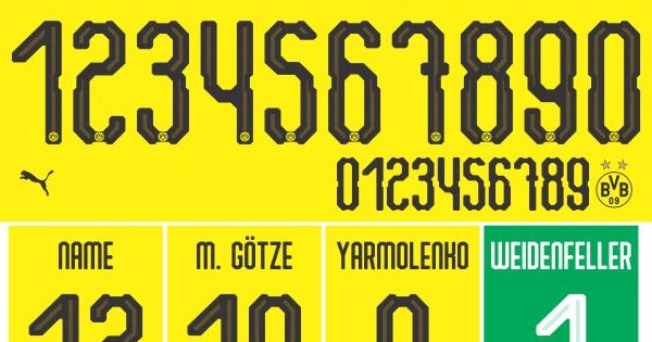 Borussia Dortmund 2018-19 font