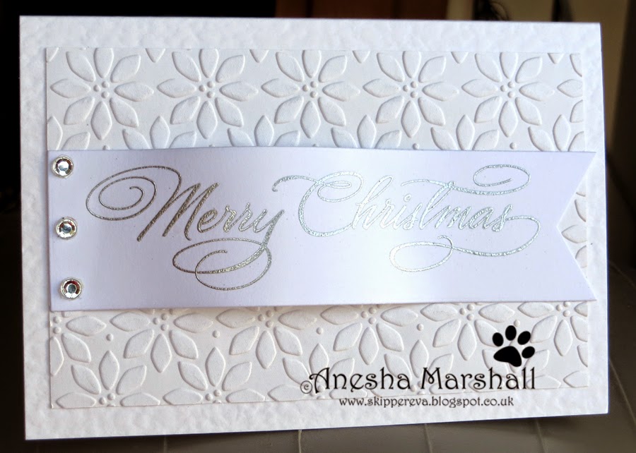 Simple white Christmas card