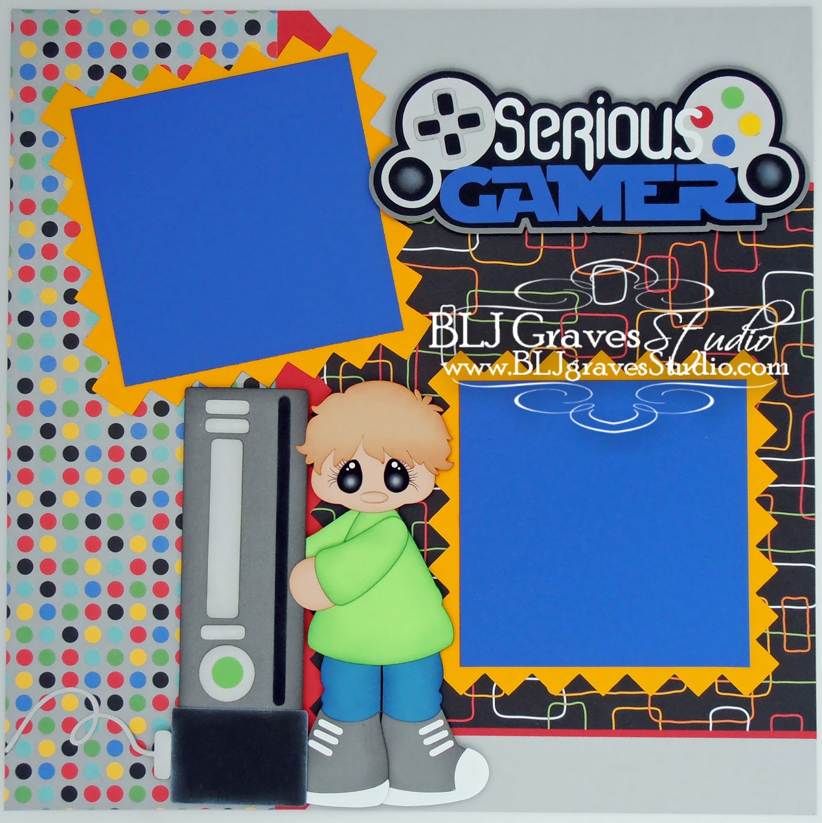 BLJ Graves Studio: Serious Gamer Scrapbook Layout