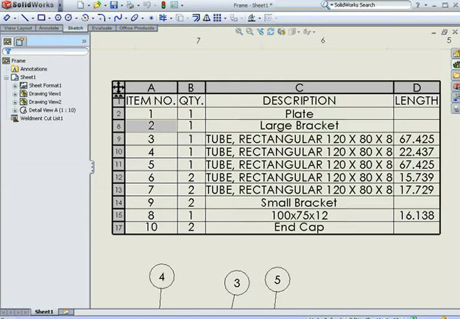 How to separate pieces Solid Bodies in a Weldment Cut List for Drawing ...