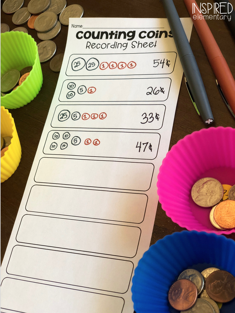 Counting Coins Activities · Inspired Elementary