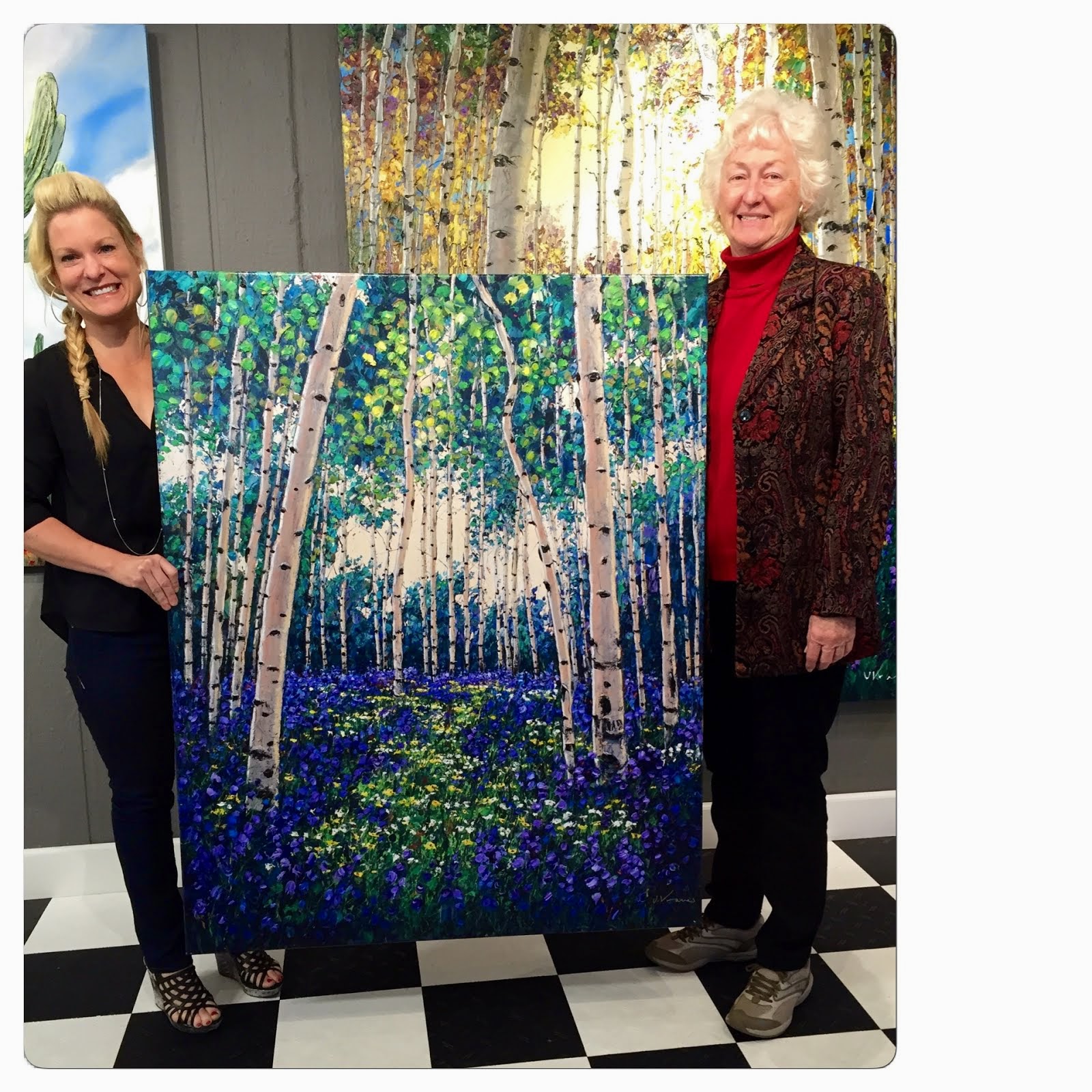 Aspen Paintings by Contemporary Aspen Artist Jennifer Vranes, Birch ...