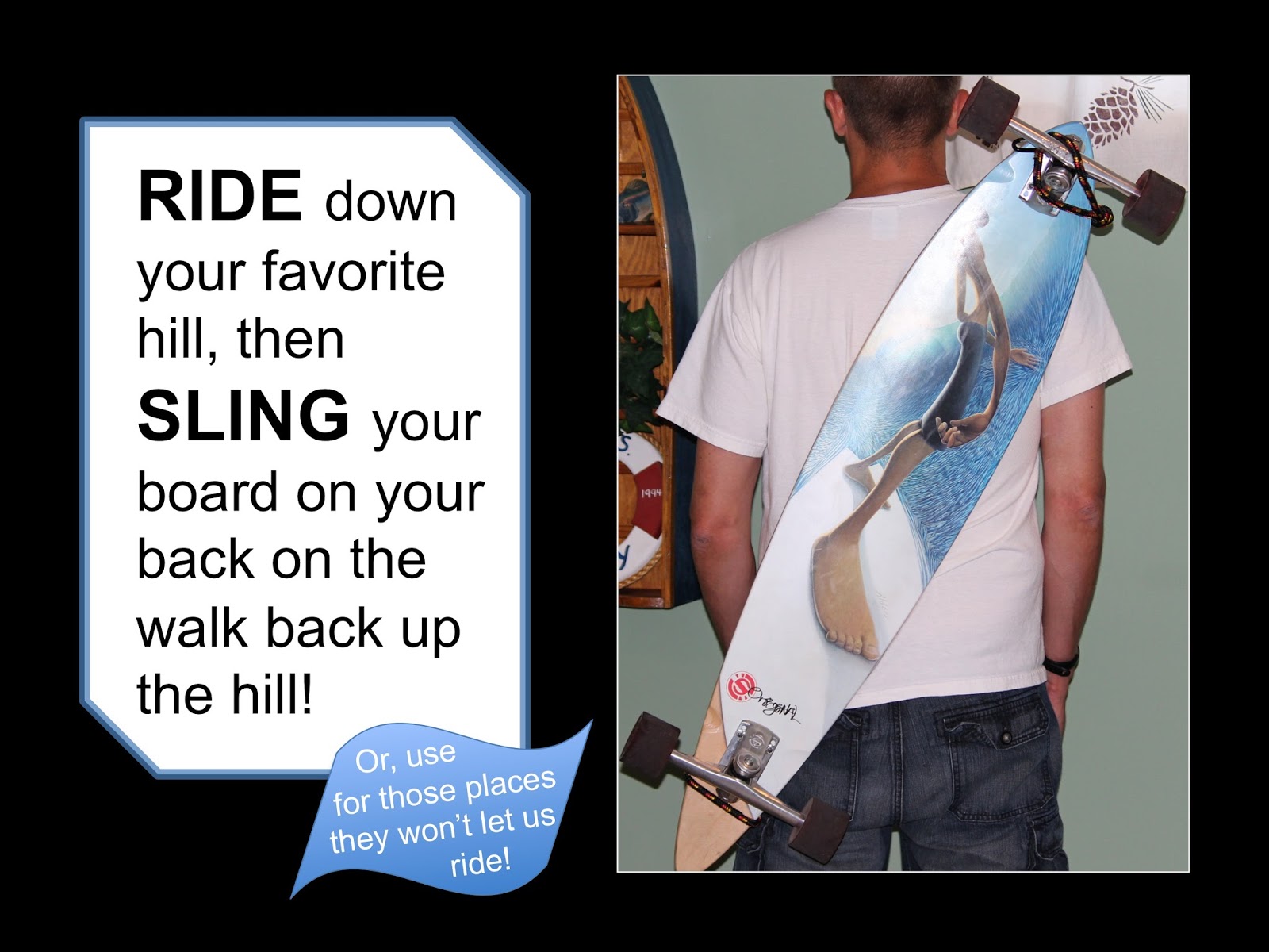 The "Knot Sling" Longboard / Skateboard Sling