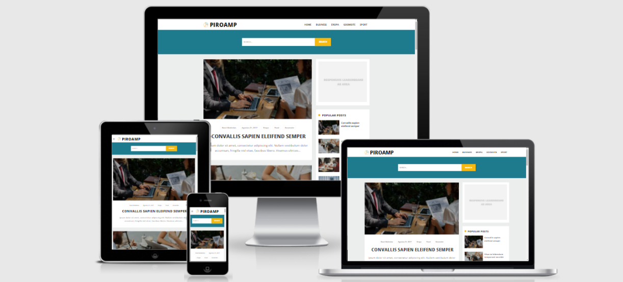 Piroamp AMP HTML Responsive Blogger Template