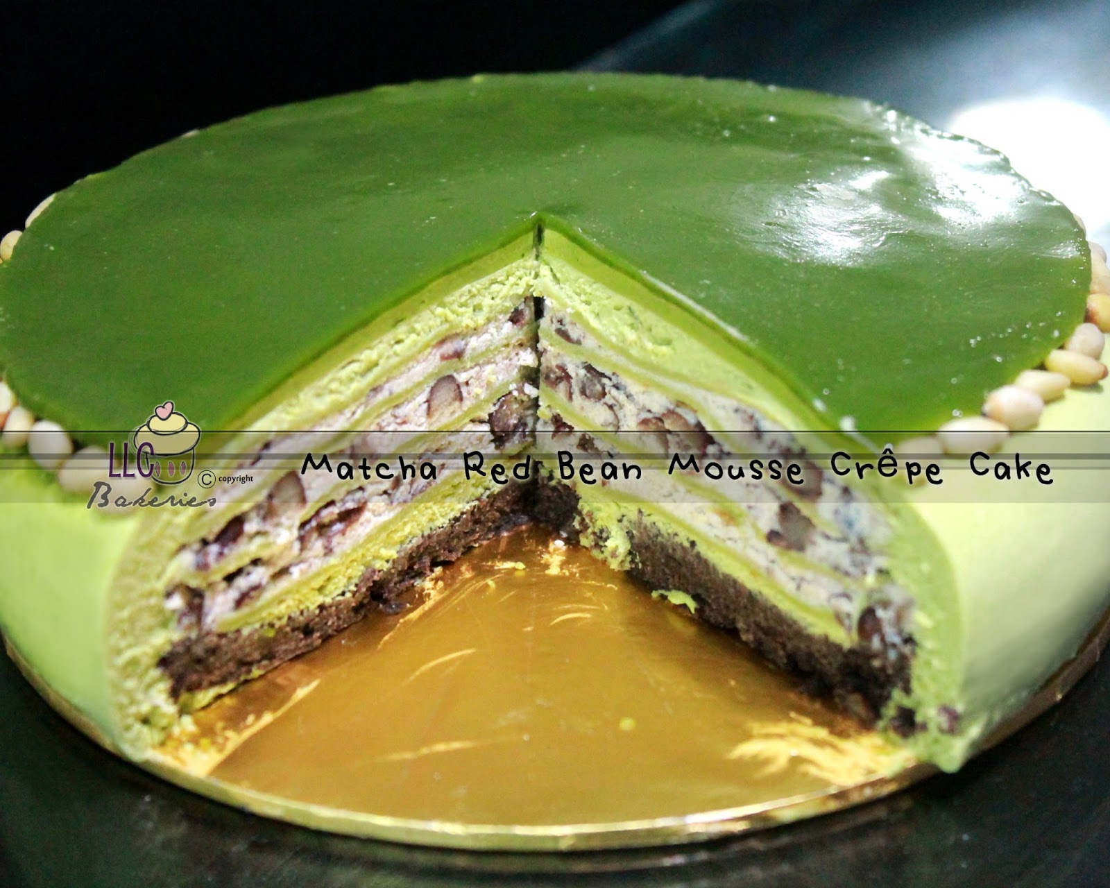 LLC Bakeries: Matcha Red Bean Mousse Crêpe Cake