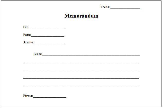 Formato de memorandum - Imagui