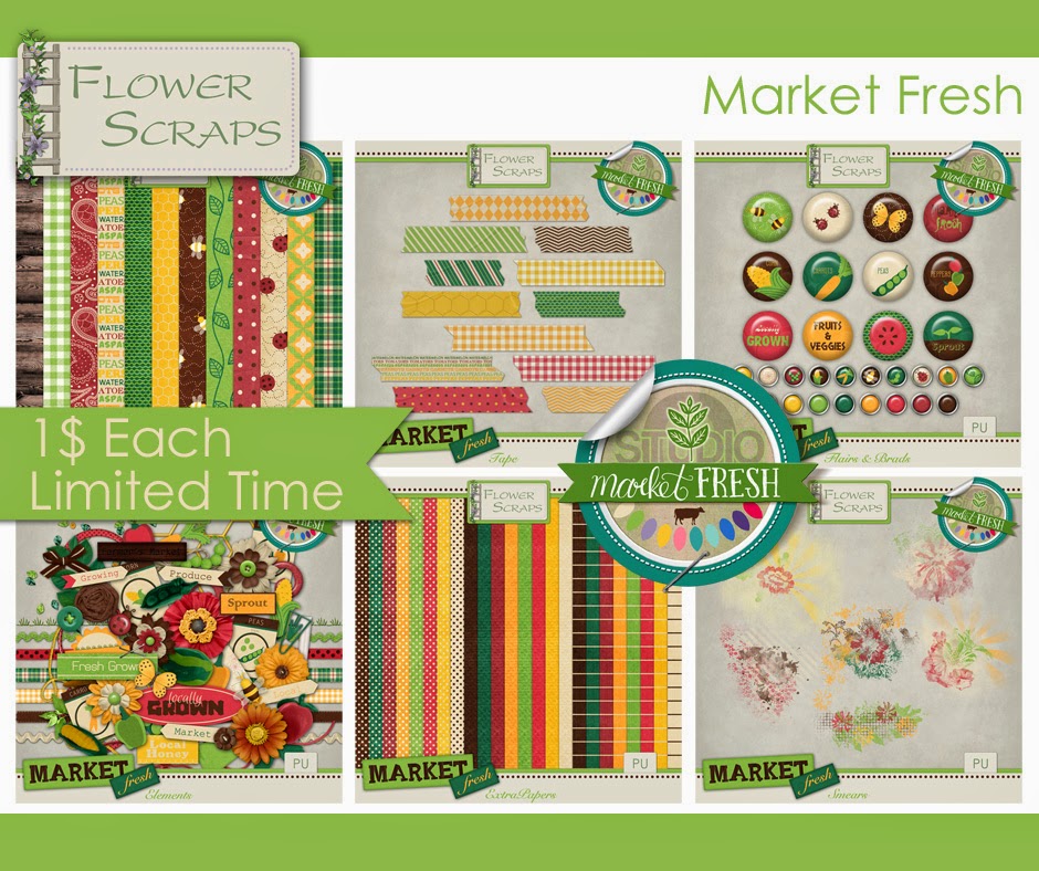 Flower Scraps: Market Fresh and a Freebie!