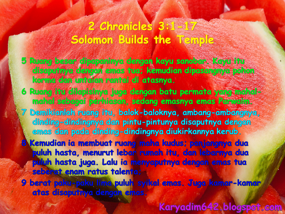 SENI MEMBENTUK GAMBAR: 2 Chronicles 3:1-17 , Solomon Builds the Temple